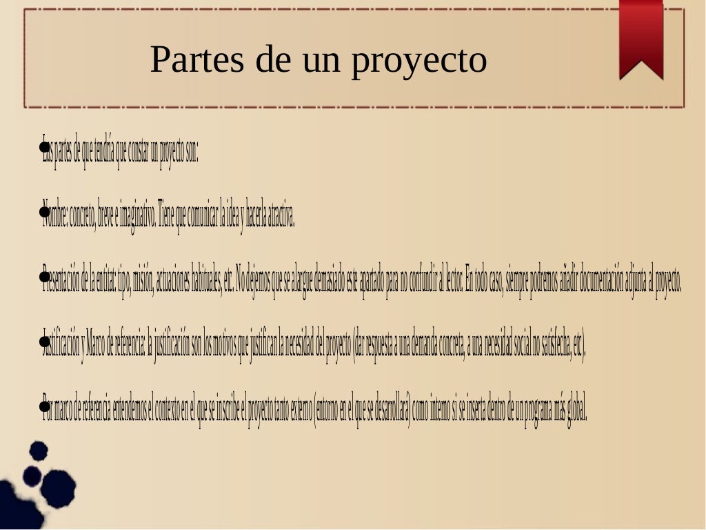 partes de un proyecto