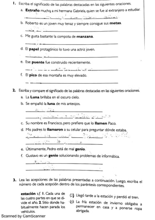 Sin. ant. homon. sign. palabras | PDF