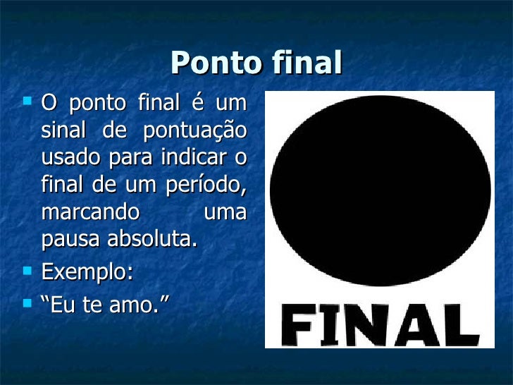 Sinais de pontuações