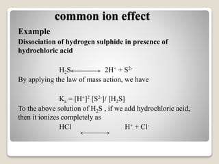 COMMON ION EFFECT,SINAL TO NOISE RATIO | PPTX