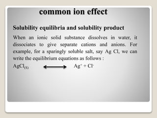 COMMON ION EFFECT,SINAL TO NOISE RATIO | PPTX