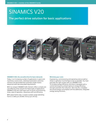 Sinamics v20 brochure | PDF