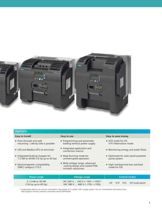 Sinamics v20 brochure | PDF