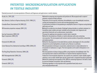 MICROENCAPSULATION FRAGRANCE APP. | PPTX