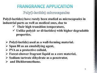 MICROENCAPSULATION FRAGRANCE APP. | PPTX