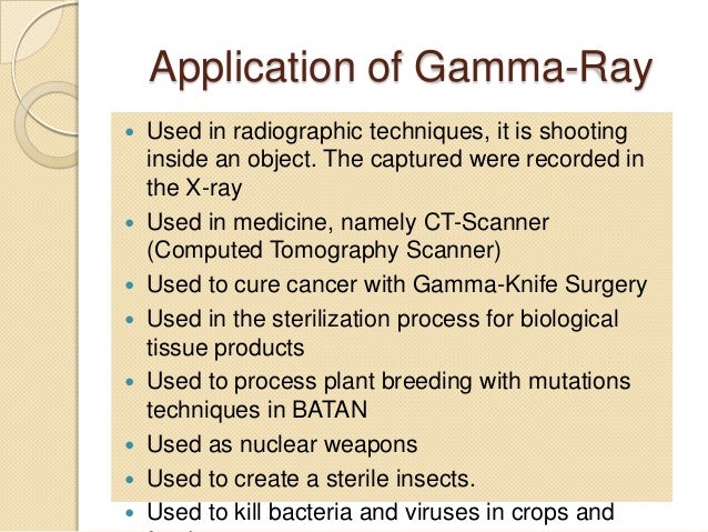 Gamma Ray Waves Uses