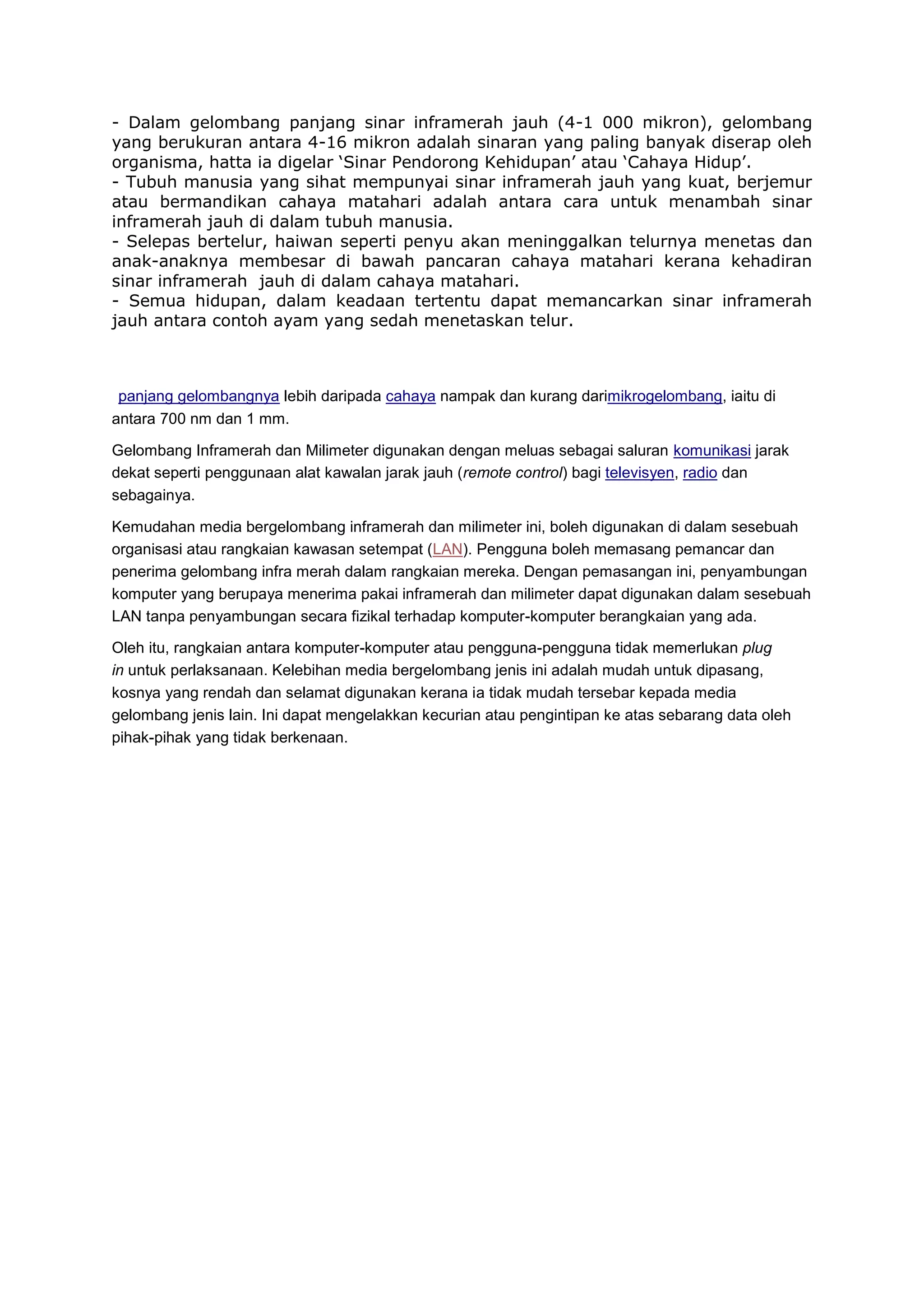 Sinar inframerah | DOCX
