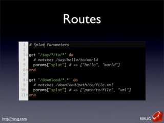 Sinatra Ruby Framework | PDF