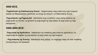 SINAUNANG-KABIHASNAN.pptx................ | PPT