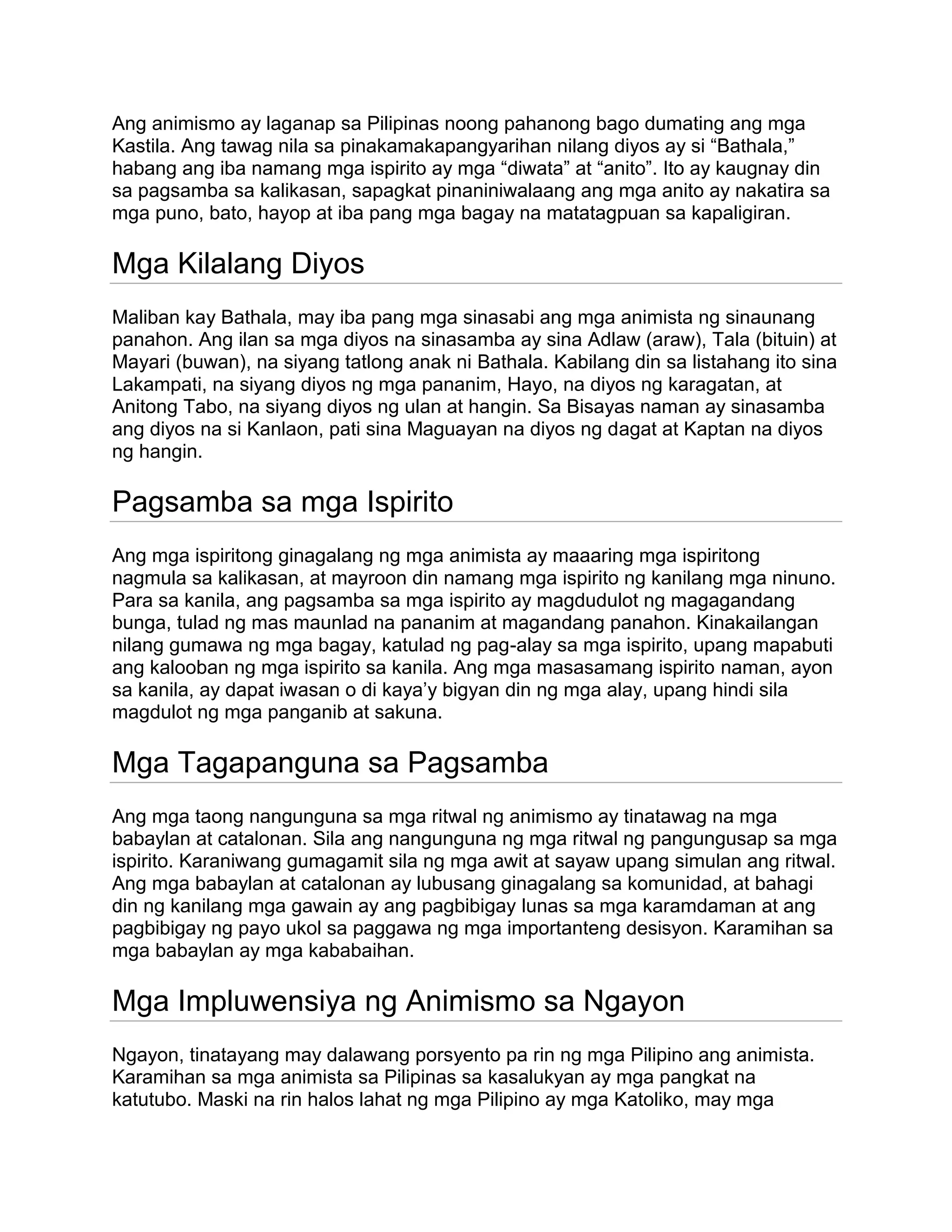 Sinaunang paniniwala at kaugalian | DOCX