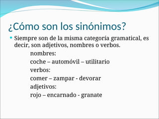sinónimos y antónimos tercer grado de secundaria.ppt