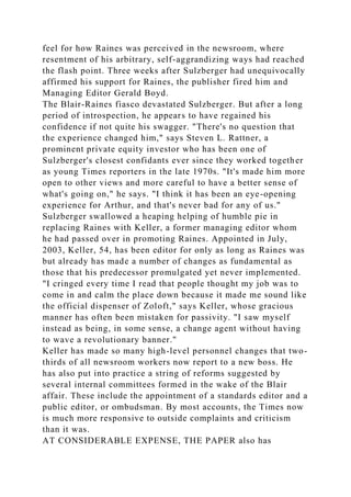 SINCE 1896, FOUR GENERATIONS OF the Ochs-Sulzberger family have gu.docx