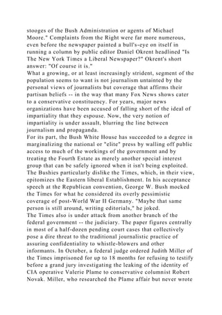 SINCE 1896, FOUR GENERATIONS OF the Ochs-Sulzberger family have gu.docx