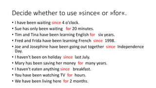 Since & For | PPTX