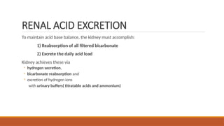 ACID BASE management, base deficit correction | PPTX
