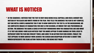 Sin city title sequence | PPTX