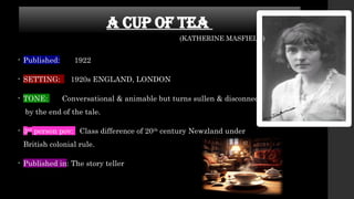 A cup of Tea complete Analysis Summary Themes character symbols ...