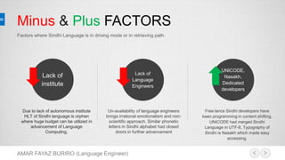 Sindhi computing in Human Language Technology | PPT