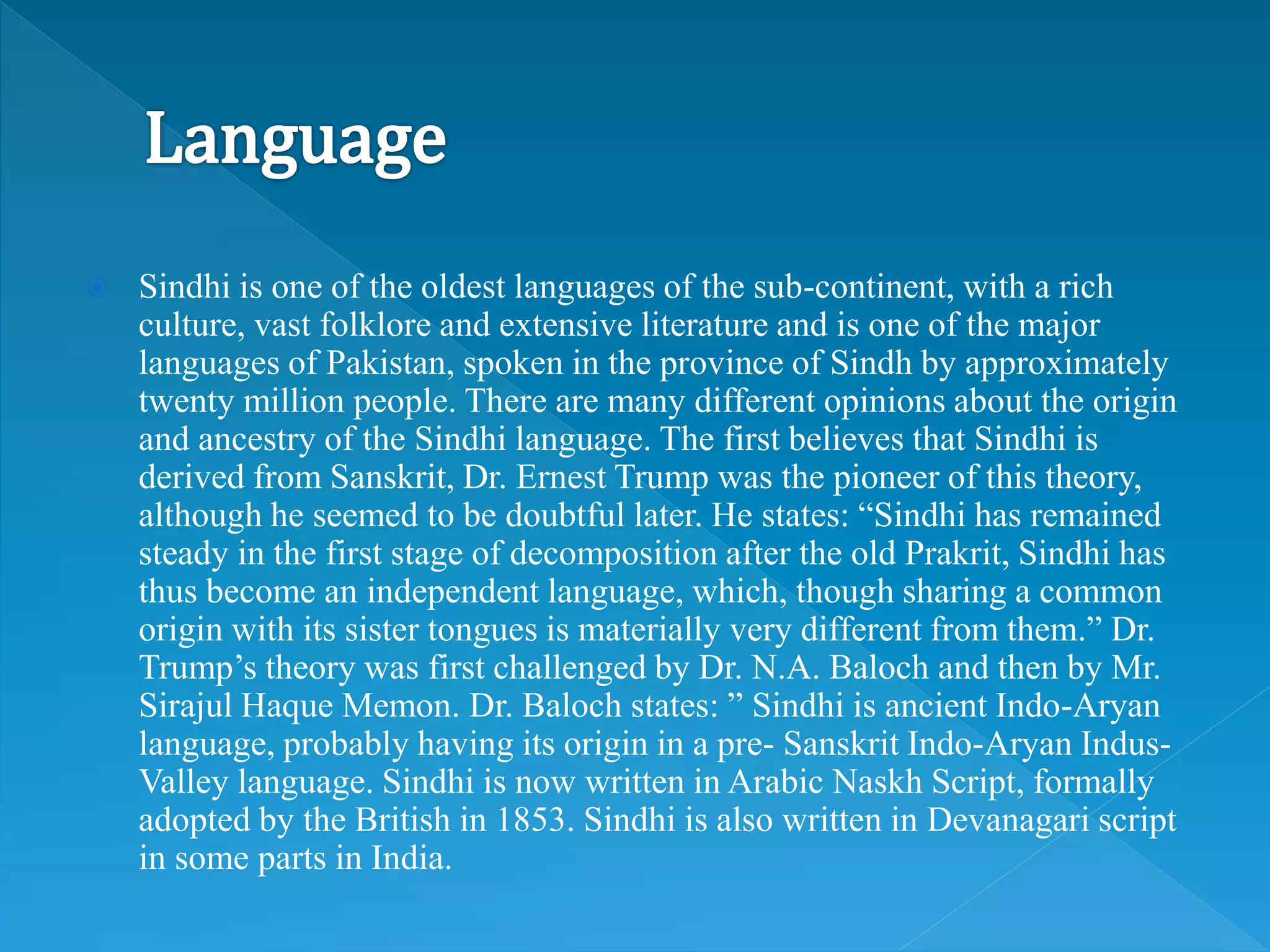 Sindhi culture | PPTX