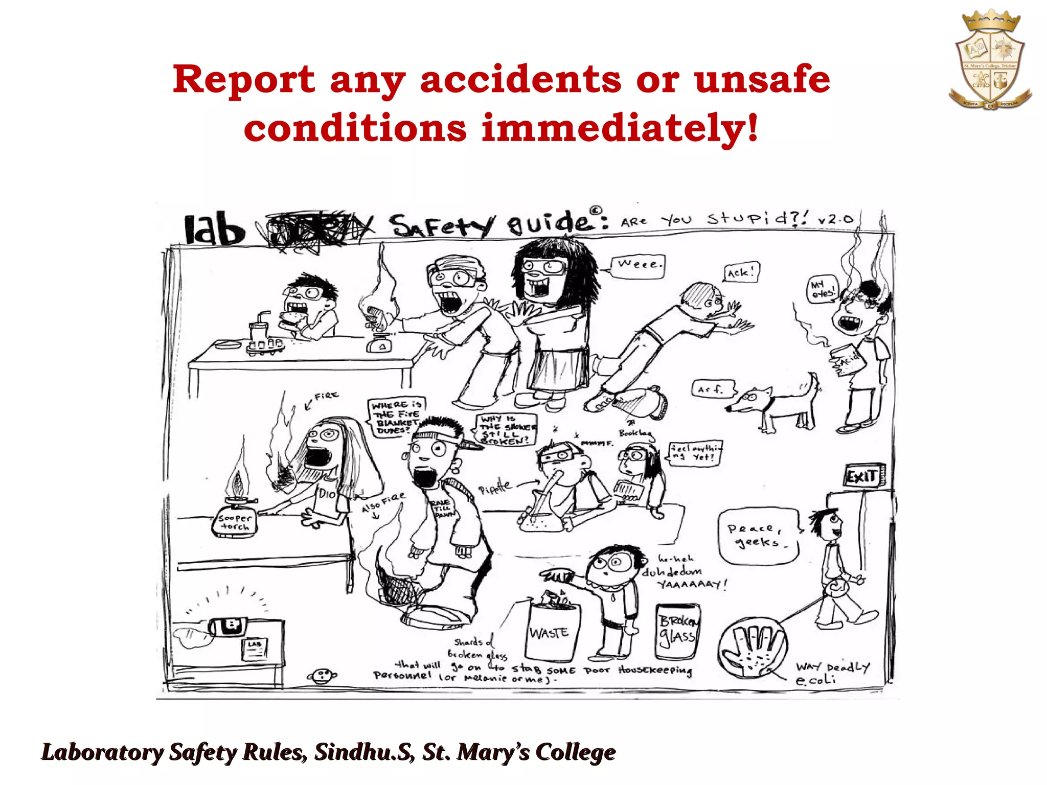 Biochemistry:Laboratory Safety Rules | PPT