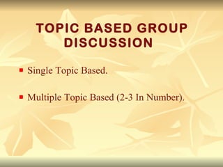 Sindhuja group discussion | PPT | Education