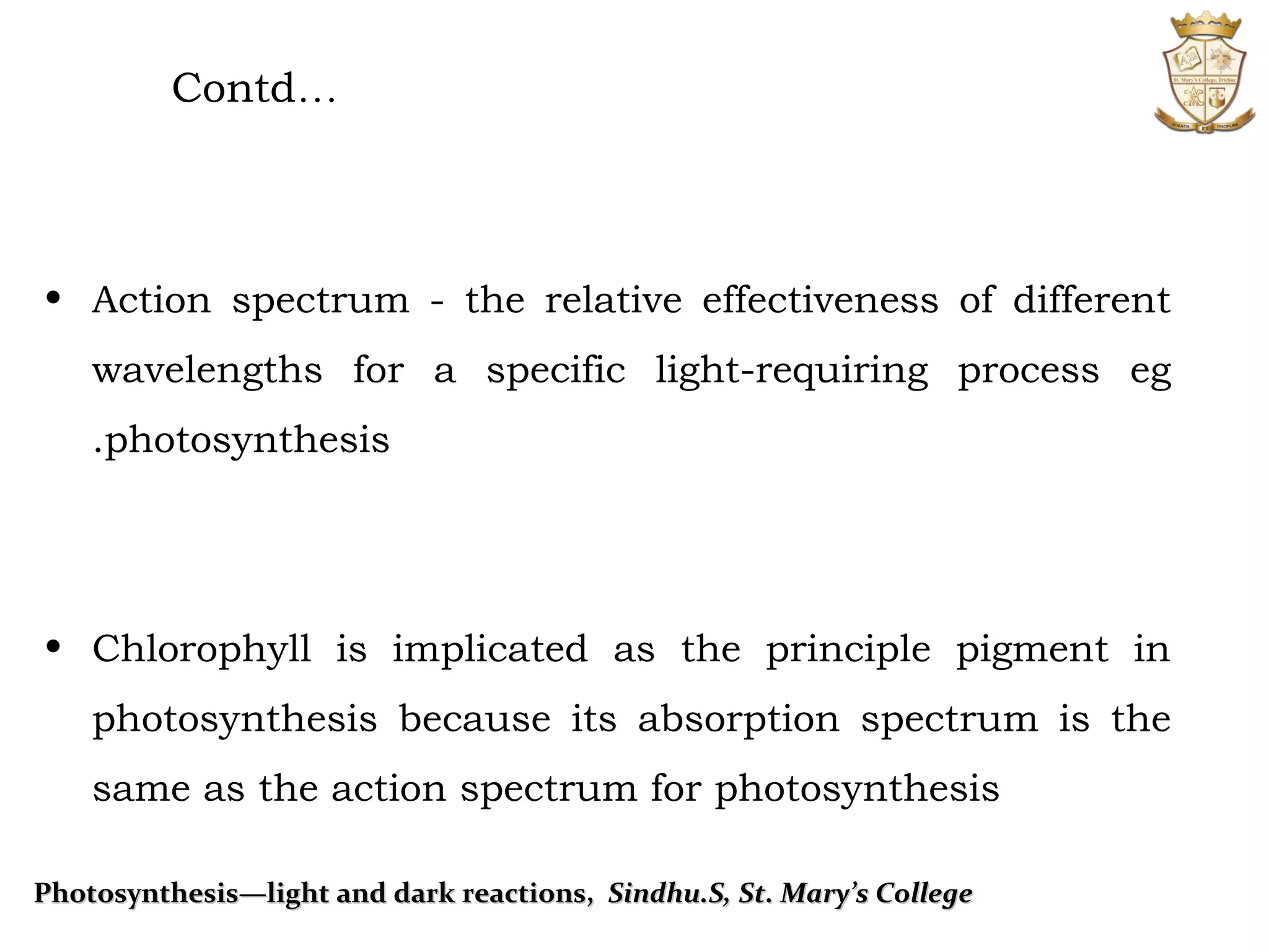 Biochemistry:Photosynthesis—light and dark reactions | PPT