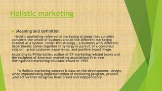 Holistic marketing concept | PPTX