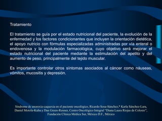 Sindrome anorexia caquexia | PPTX