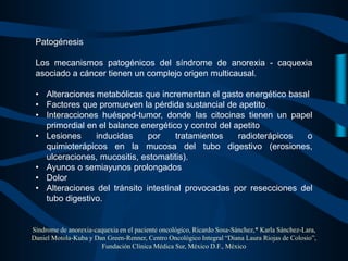 Sindrome anorexia caquexia | PPTX