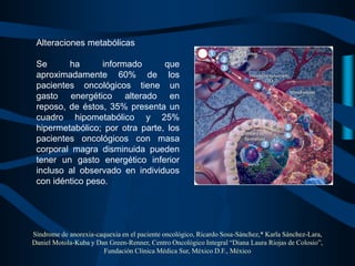 Sindrome anorexia caquexia | PPTX