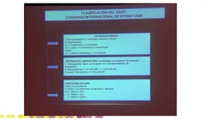 Síndrome Antifosfolípido (SAF) | PPTX