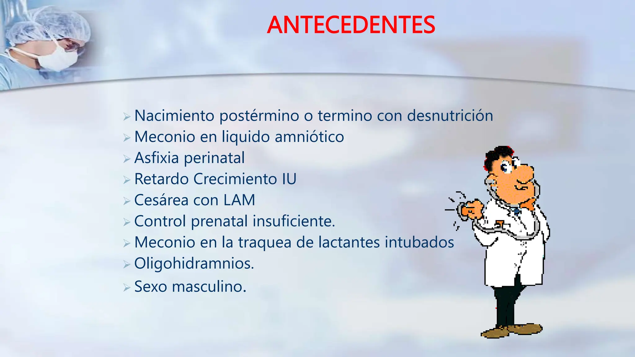 SINDROME ASPIRACION DE MECONIO EN NEONATOS | PPT