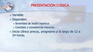 SINDROME ASPIRACION DE MECONIO EN NEONATOS | PPTX