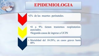 SINDROME ASPIRACION DE MECONIO EN NEONATOS | PPTX