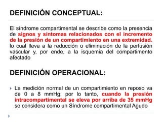 Sindrome compartimental agudo | PPTX
