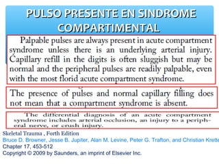 SINDROME COMPARTIMENTAL ASPECTOS DIAGNOSTICOS Y DE TRATAMIENTO | PPT