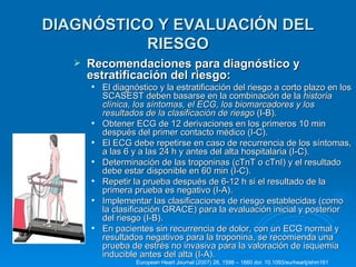 Sindrome coronario agudo sin elevacion del segmento st | PPT