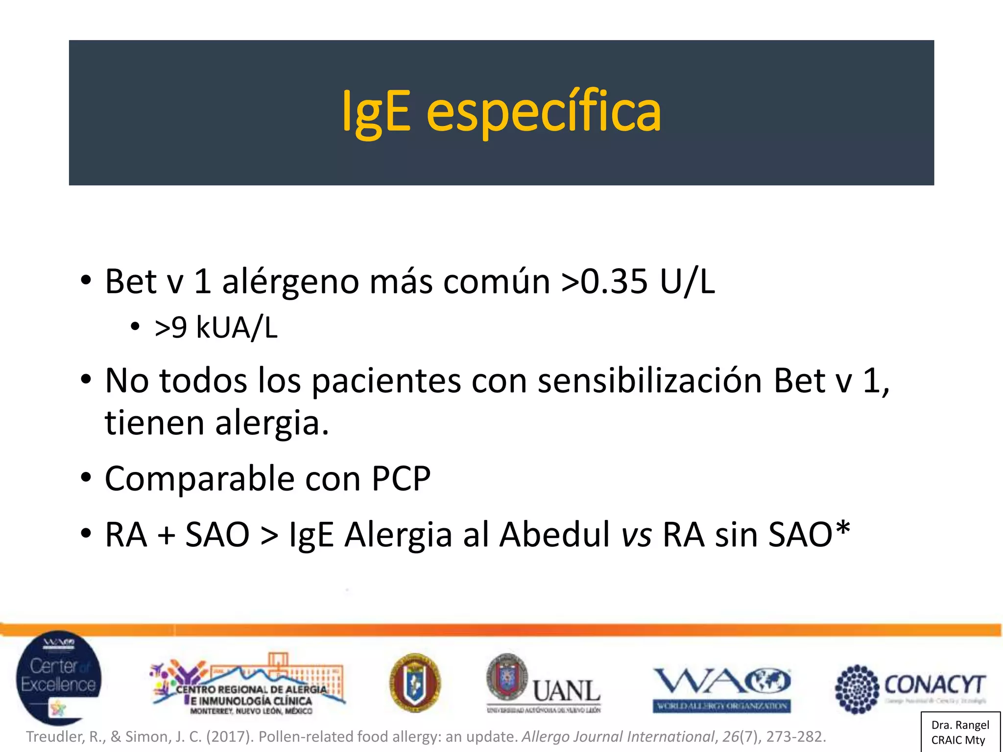 Síndrome de alergia oral 2018 | PDF