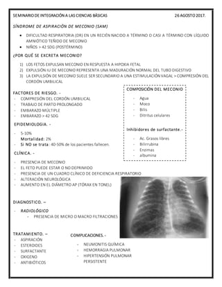 Sindrome de aspiracion de meconio y membrana hialina | DOCX
