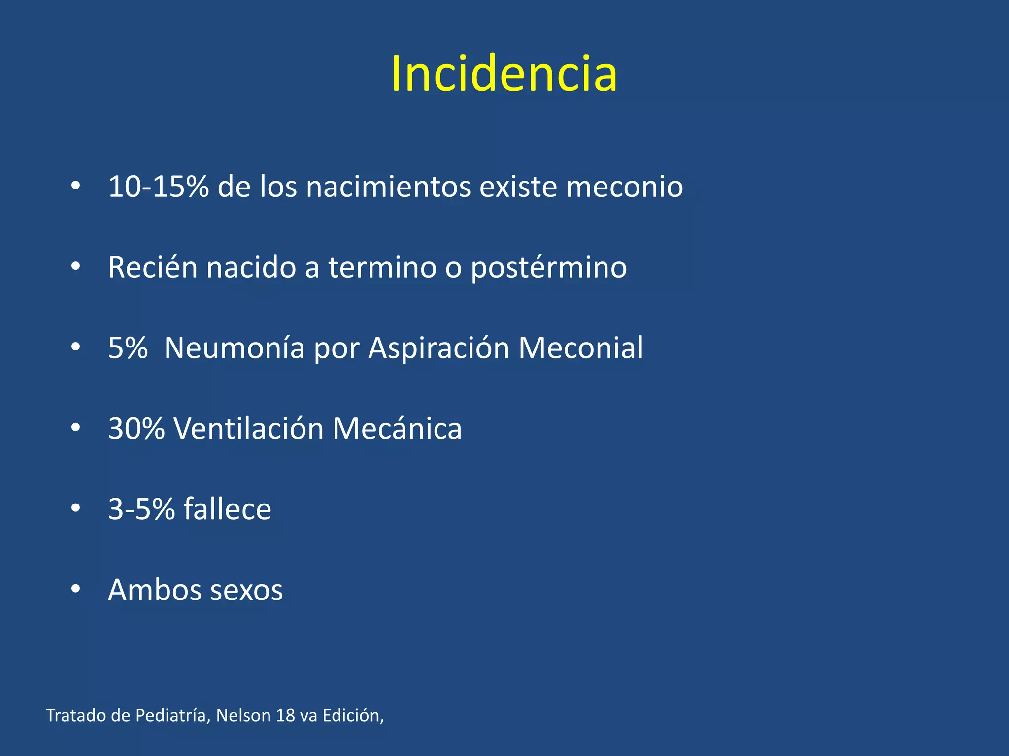 Sindrome de aspiracion meconial | PPTX
