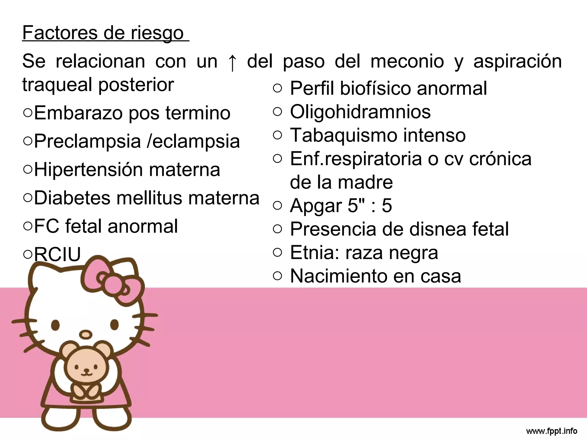 Sindrome de aspiracion meconial | PPT