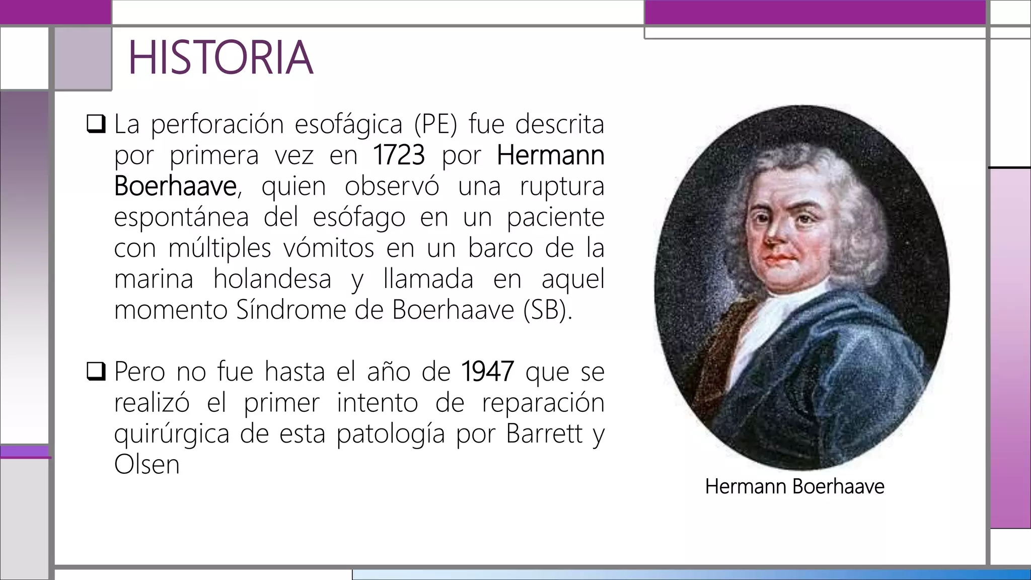 Síndrome de Boerhaave/ Perforación esofágica espontánea | PPT