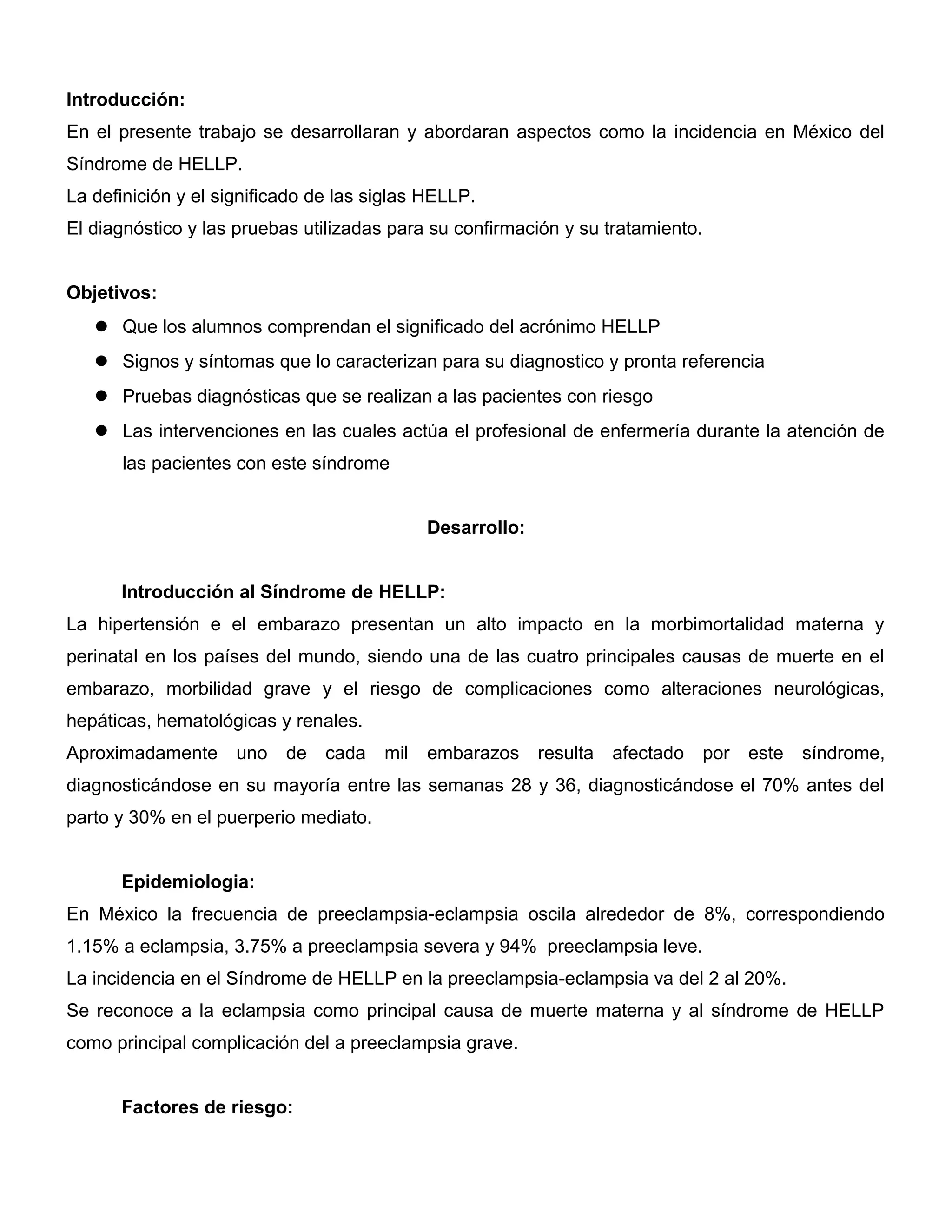 Sindrome de HELLP | PDF