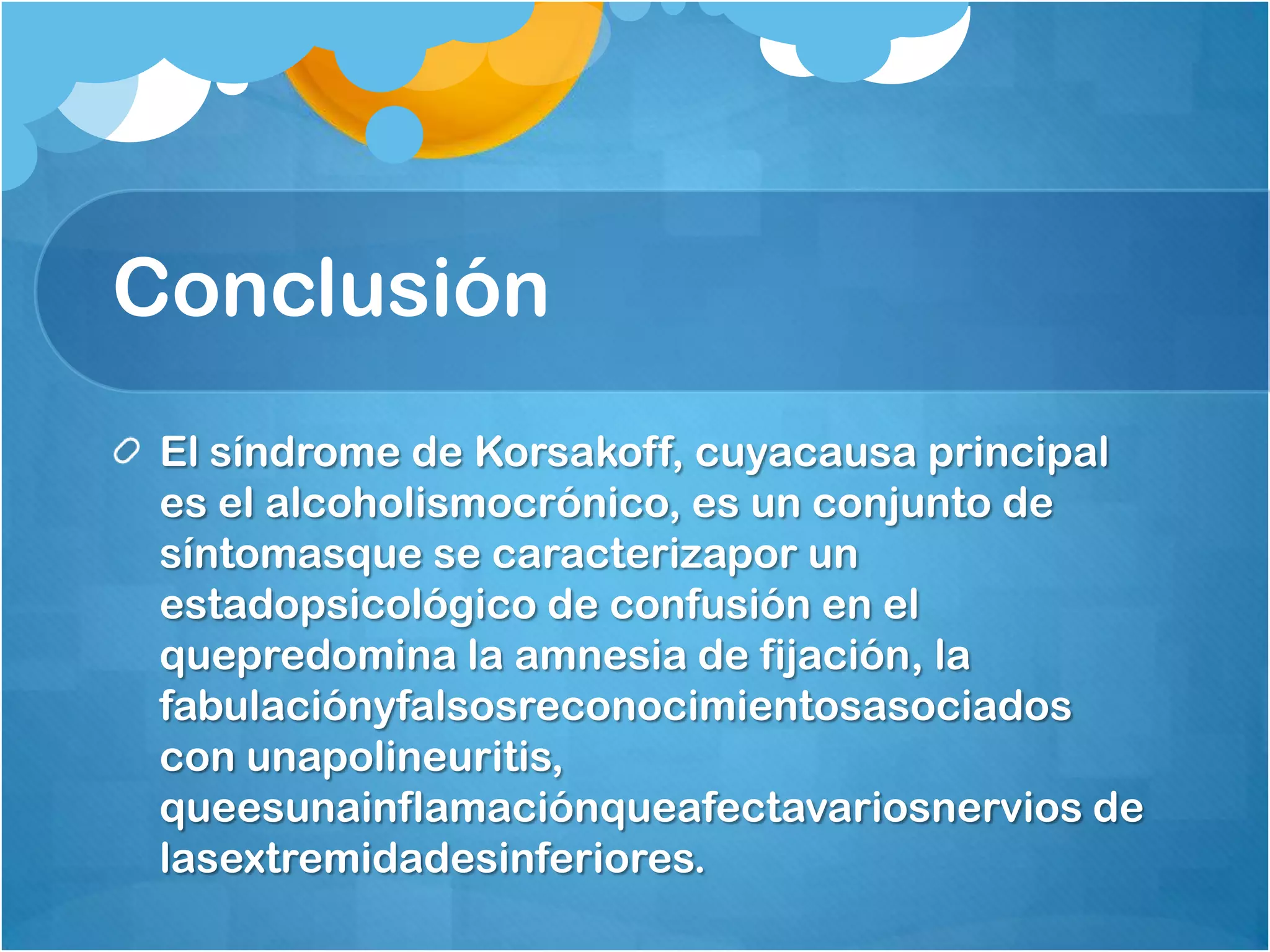Sindrome de korsakoff | PPTX