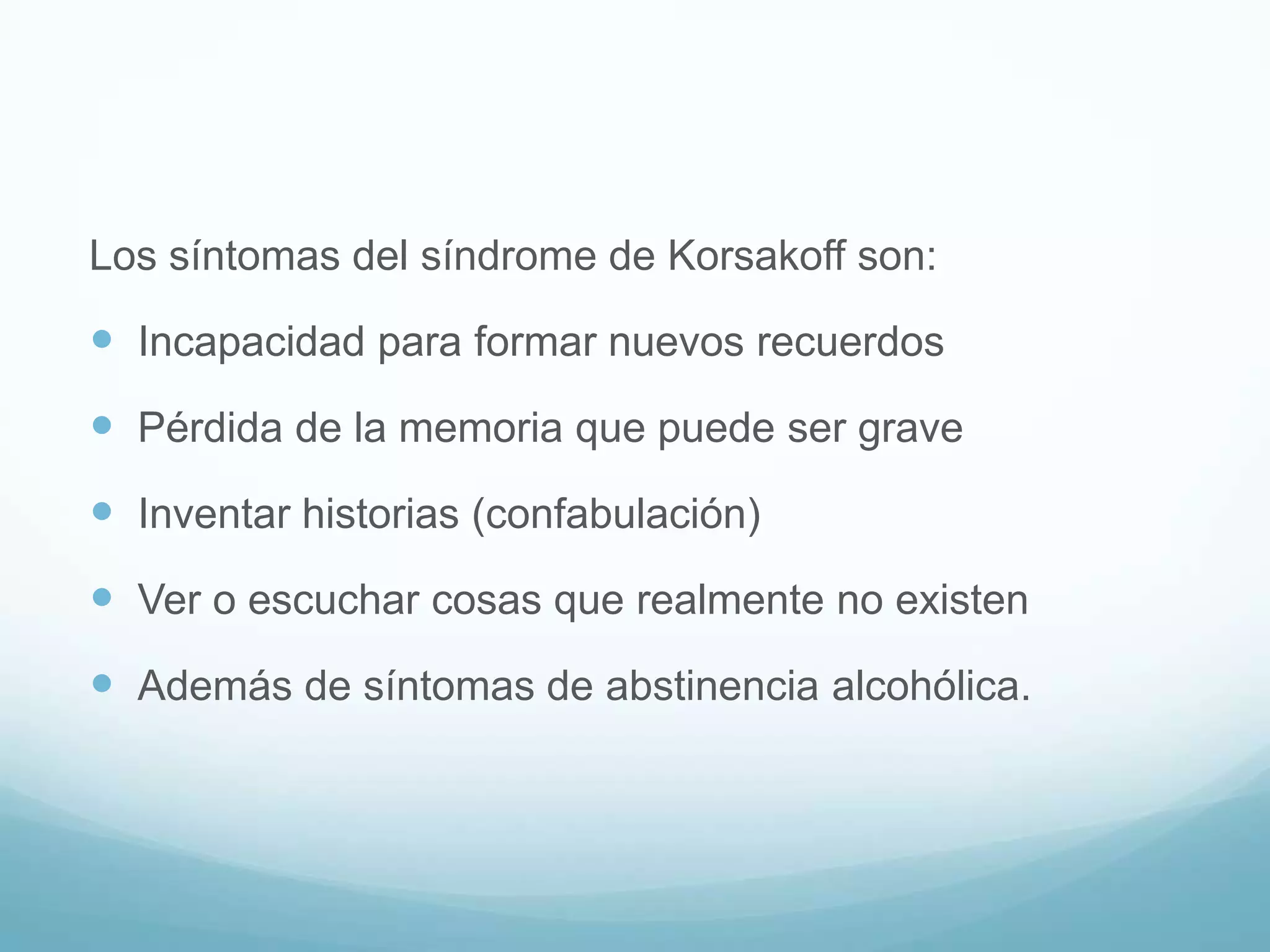 Sindrome de korsakoff | PPTX