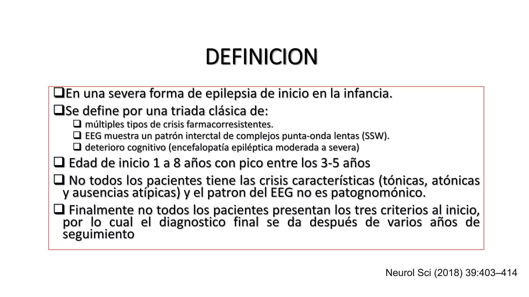 Sindrome de lennox gastaut completo | PPT
