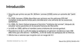 Sindrome de lennox gastaut completo | PPTX