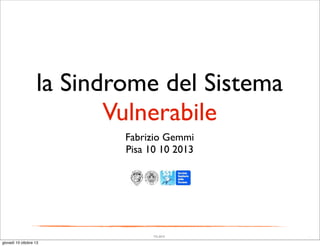 Sindrome del sistema vulnerabile | PDF