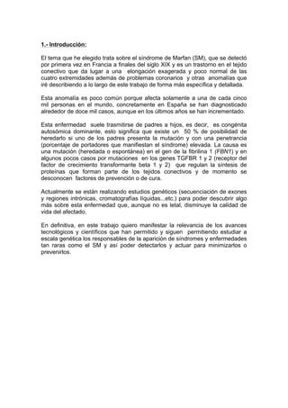 Sindromede marfan per Esther Tur i col.laboració de Jessica Dos Santos ...