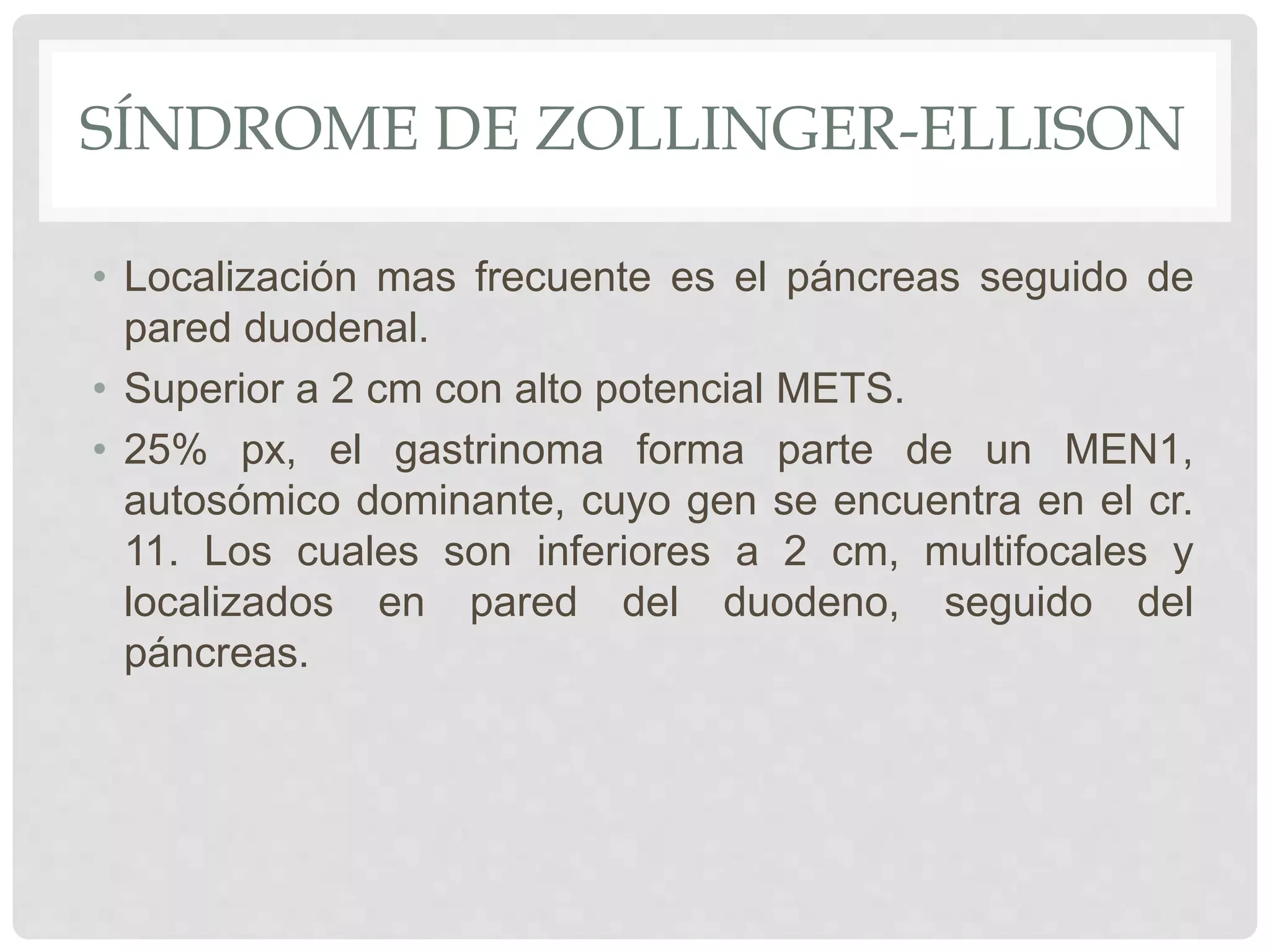 Sindrome de zollinger ellison | PPTX